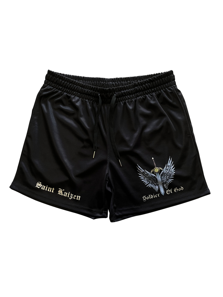 Soldier Of God Shorts - Black – Saint Kaizen