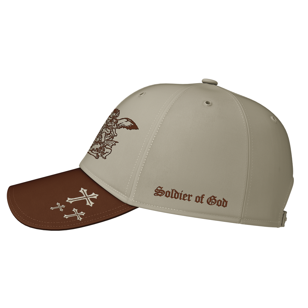 Archangel Michael Cap - Brown and Beige