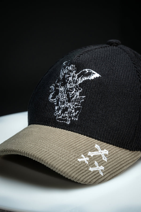 Archangel Michael Cap - Black and Cream