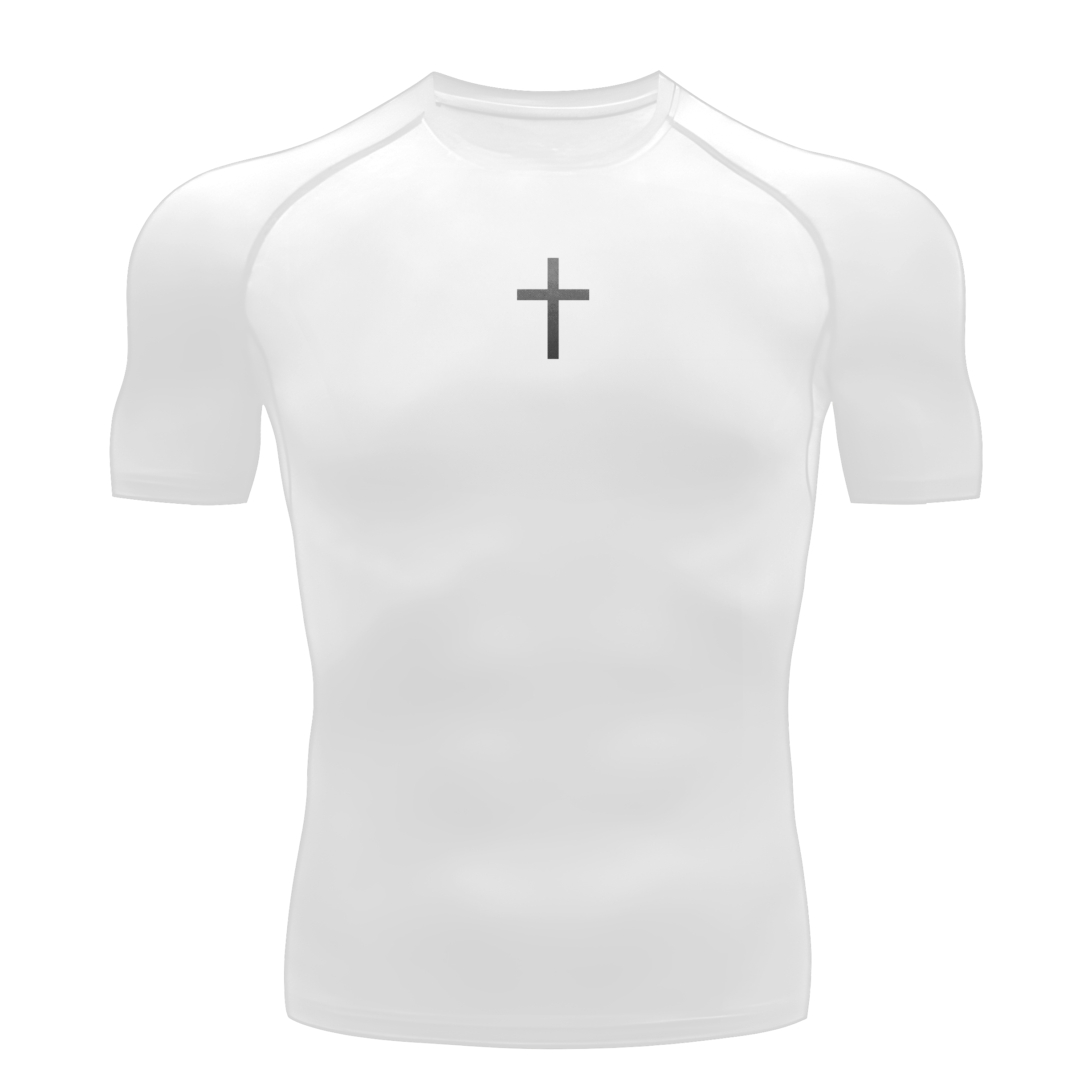 Cross Short Sleeve Compression - White – Saint Kaizen