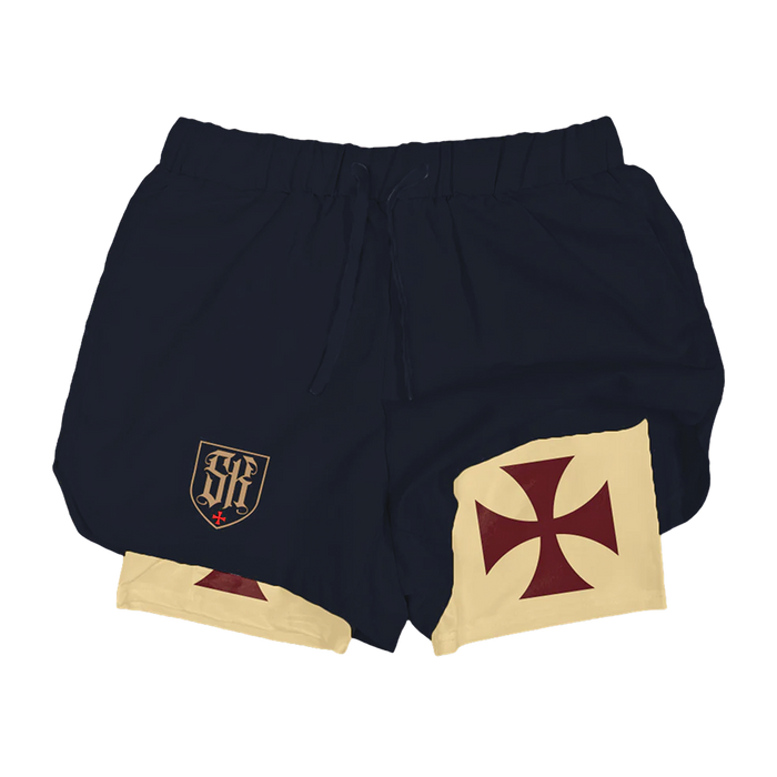 Crusader Cross Performance Shorts - Blue