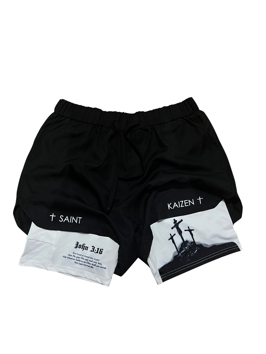 Crucifixion Performance Shorts - Black – Saint Kaizen